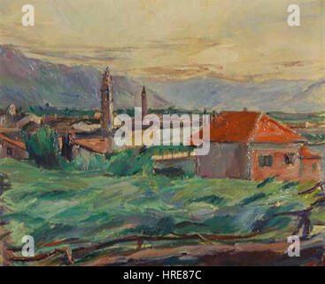 The Red House (Das Rote Haus) and the Rur river in Monschau, Germany, a ...