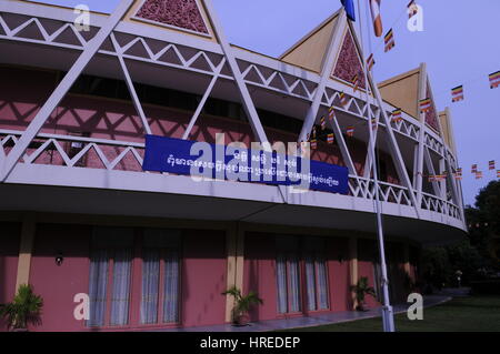 Chaktomuk Conference Hall, Phnom Penh, Cambodia. Located on the Tonle ...