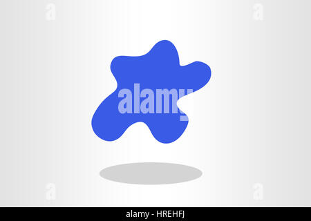 Illustration of blue blob against plain background Stock Photo - Alamy