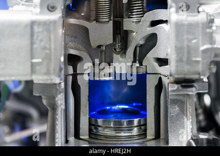 Piston engine cross-section Stock Photo - Alamy