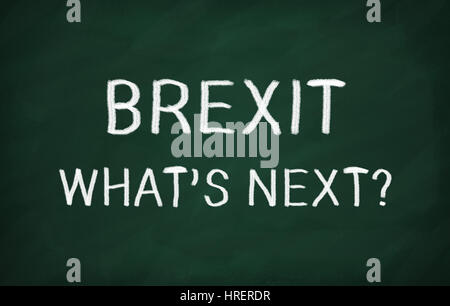 On the blackboard with chalk write BREXIT Stock Photo - Alamy