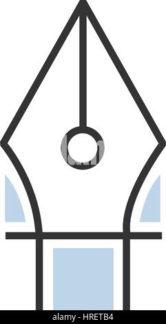 Pen tool line icon on white background for graphic and web design ...
