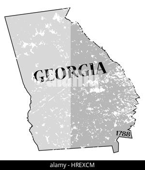 American state Georgia on the map of the world or atlas Stock Photo - Alamy