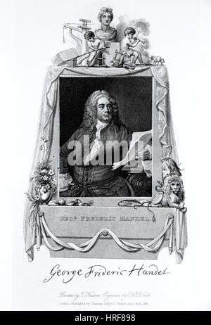 George Handel, German Baroque Composer Stock Photo - Alamy