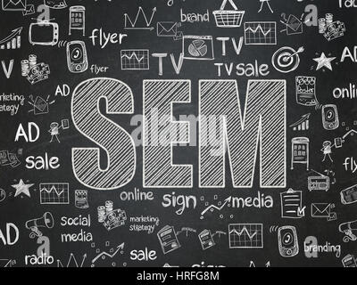 Marketing concept: SEM on School board background Stock Photo - Alamy