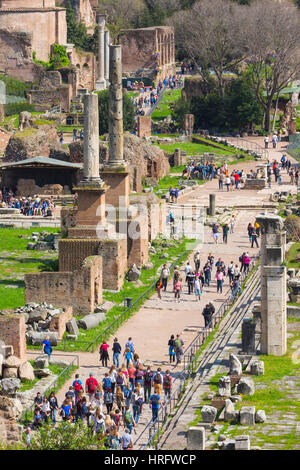 Ancient Roman Forum Sacred way Stock Photo - Alamy