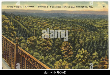 Grand Canyon of Alabama, between Red and Shades Mountains, Birmingham ...