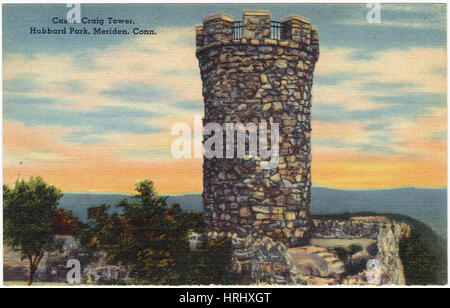 Castle Craig Tower, Hubbard Park, Meriden, Conn. , Military facilities ...