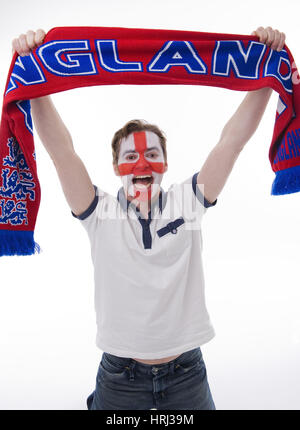 English football fan , Englischer Fussballfan zeigt Emotionen Stock ...