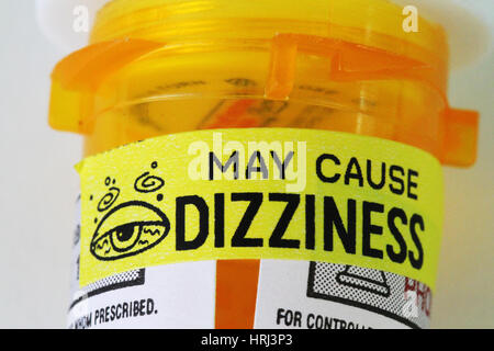 Dizziness Warning Label Stock Photo - Alamy