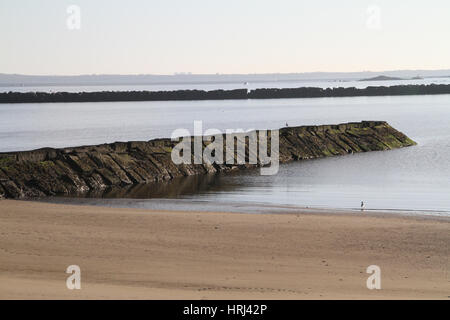 Jetty in Long Island Sound Stock Photo - Alamy