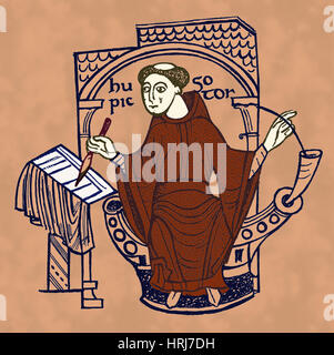 Medieval Monk and Scribe, 11th Century Stock Photo - Alamy