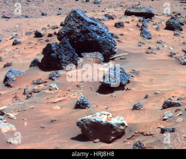 Mars Exploration Rover Spirit Mission, Airbag Trail Stock Photo - Alamy