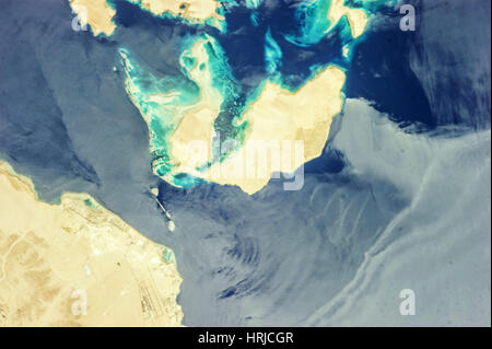 Satellite Image of The Arabian Peninsula Earth from Space Stock Photo ...