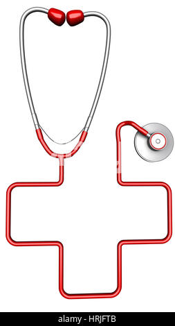 stethoscope isolated on white background 3d illustration Stock Photo ...