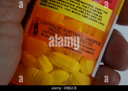 Medication Warning Label Stock Photo - Alamy