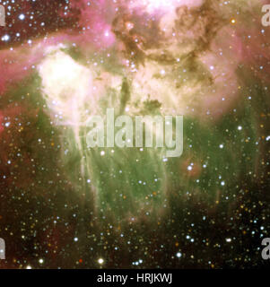 Emission Nebula, N44C, LMC Stock Photo - Alamy