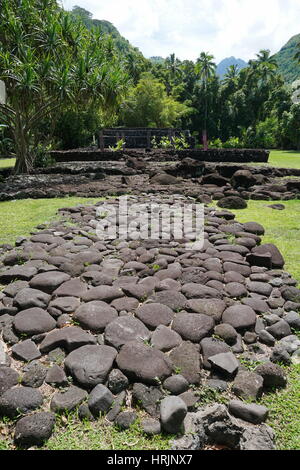 French Polynesia, Tahiti, Arahurahu Marae Tahitian Temple. (Large ...