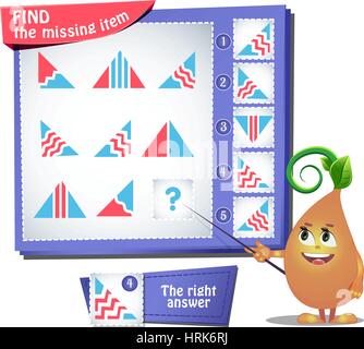 Visual Game for children. Find the missing item Stock Vector Image ...