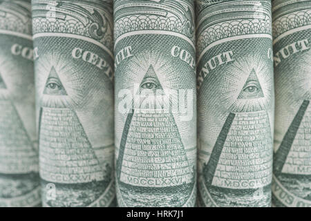 US One Dollar Note Reverse Stock Photo - Alamy