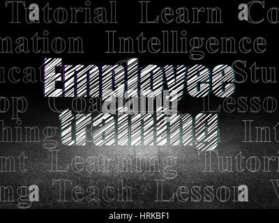 Studying concept: Employee Training in grunge dark room Stock Photo - Alamy