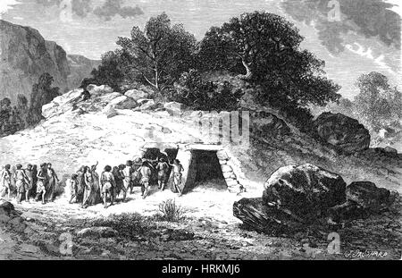 Prehistoric Man, Stone Age Funeral Ceremony Stock Photo - Alamy