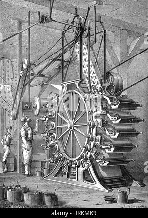 Rotary Printing Press, 19th Century Stock Photo: 135042696 - Alamy