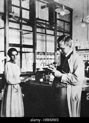 Physicist Lise Meitner and radiochemist Otto Hahn in Berlin-Dahlem ...