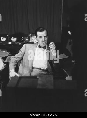 Edward R. Murrow, CBS Newscaster, crossing the street in London during ...