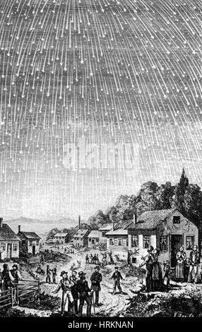 Leonid Meteor Shower, 1833 Stock Photo - Alamy