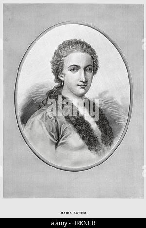 Maria Gaetana Agnesi, Italian Mathematician Stock Photo - Alamy