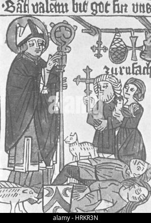 The Black Death. 14th century. Epidemic that ravaged the European Stock ...