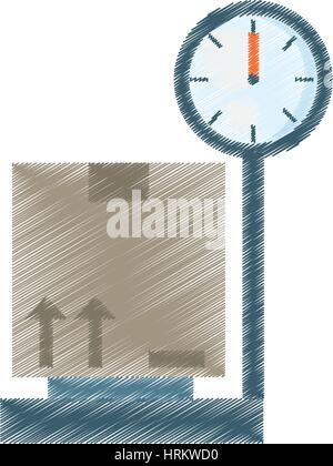 Hand drawn Logistic scale vector illustration Stock Vector Image & Art ...