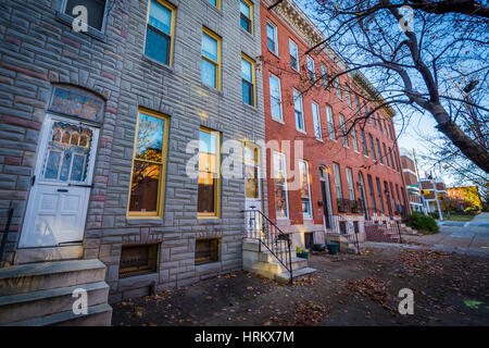 Row houses at Union Square, in Baltimore, Maryland Stock Photo - Alamy