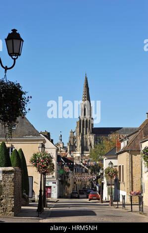 Sees Cathedral Basilica, Domfront, department of Orne, Normandie region ...