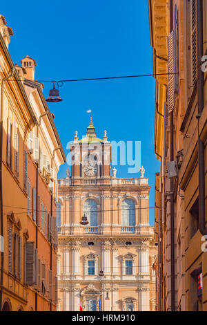 Architecture of the colorful buildings of Modena in Italy Stock Photo ...