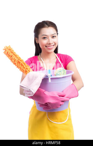 bucket rag and glove Stock Photo - Alamy