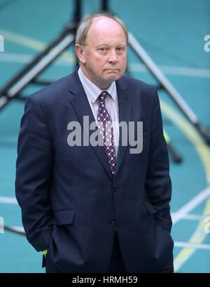 Traditional Unionist Voice (TUV) leader Jim Allister with his wife Ruth ...