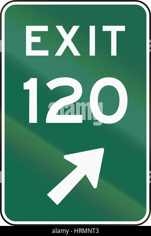 United States MUTCD exit sign Stock Photo - Alamy