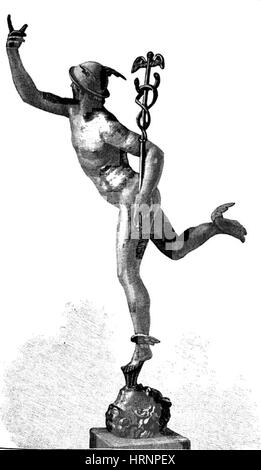 Illustration of Roman god Mercury patron god of financial gain Stock ...