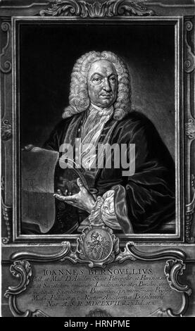 Johann Bernoulli (1667-1748), Swiss mathematician, illustration from ...