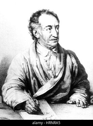 JOHANN WOLFGANG VON GOETHE German writer and scientist, as a young man ...