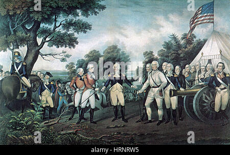 surrender General John Burgoyne saratoga British army officer Stock ...