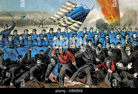 JULY 1, 1862 BATTLE MALVERN HILL SEVEN DAYS BATTLES THE PENINSULAR ...