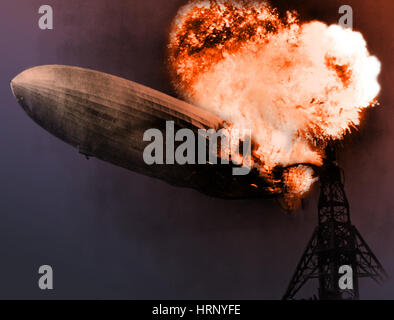 Hindenburg Disaster, May 6th, 1937 Stock Photo - Alamy