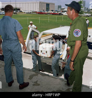 APOLLO 11: ROCK BOX, 1969. /nA box containing lunar samples collected ...