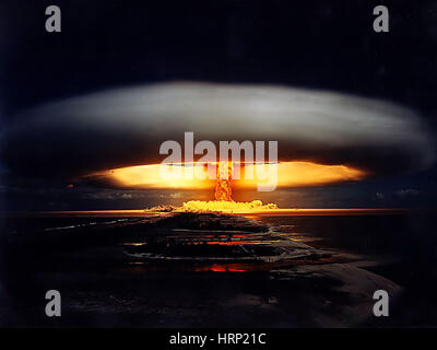 French Nuclear Test LICORNE, 1970 Stock Photo - Alamy