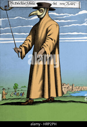 Plague Doctor, Doctor Schnabel of Rome, 1656, doctor with a beak mask ...