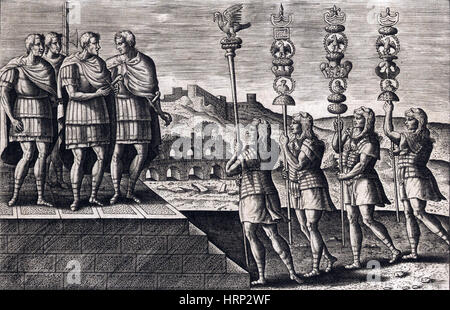 Roman standards. Engraving Stock Photo: 105825643 - Alamy