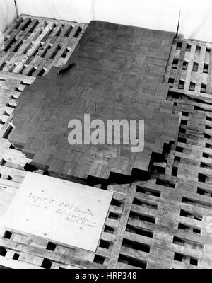 Photograph made during the construction of the Chicago Pile-1 (CP-1 ...